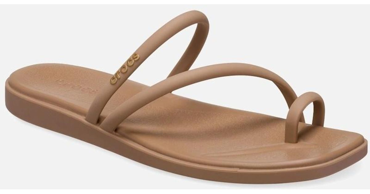 Crocs™ Miami Toe Loop Sandal Milk Chocolate Sandals in White | Lyst UK