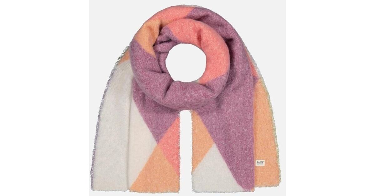 Barts Taats Soft Colourblock Short Fringes Scarf in Pink | Lyst UK