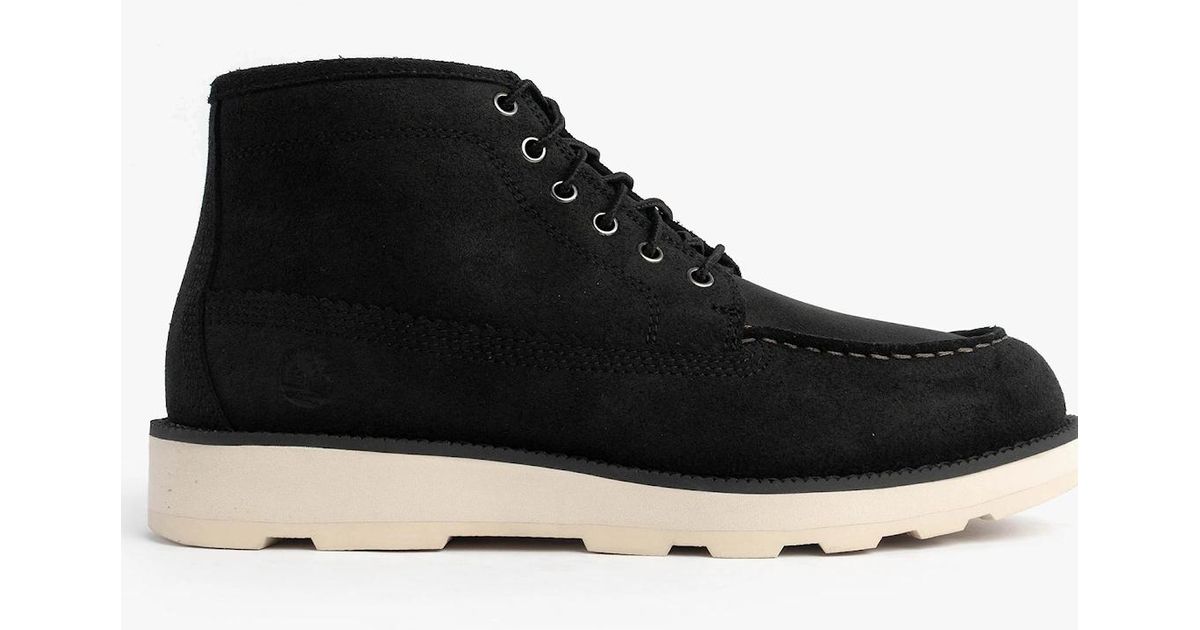 Timberland Britton Mills Mid Chukka Boots Suede in Black for Men | Lyst UK