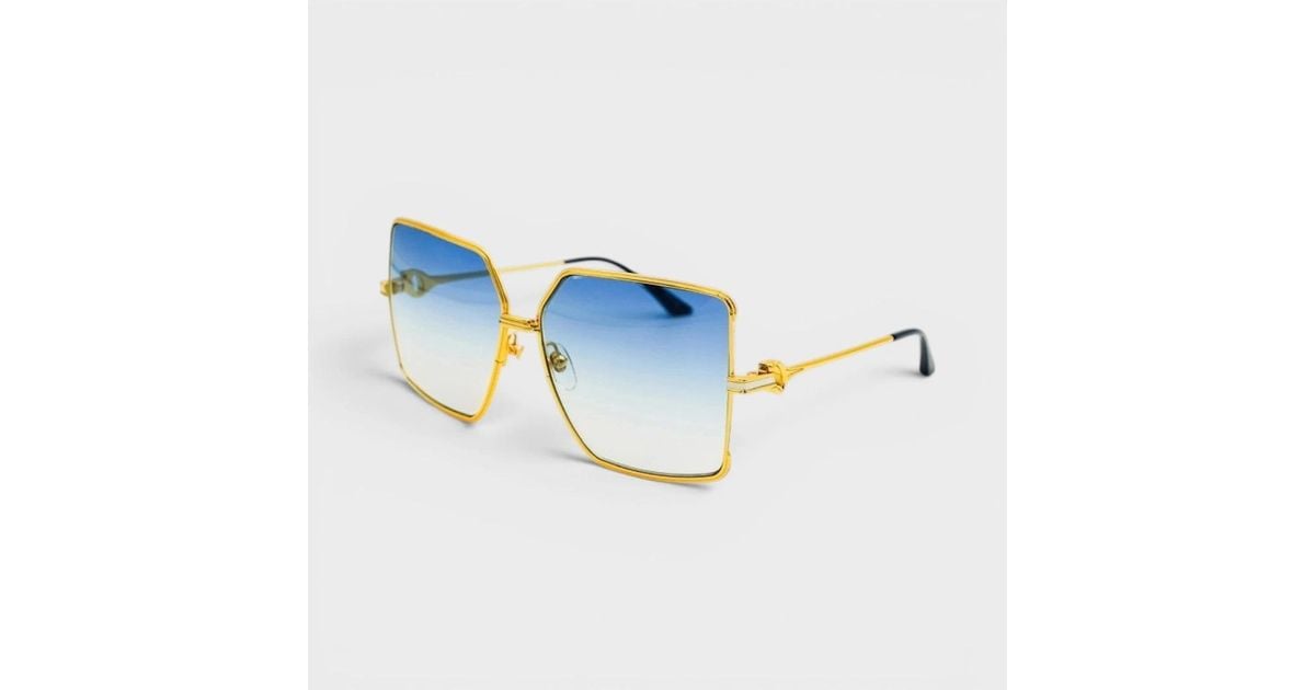 CASABLANCA Stainless Steel Square Sunglasses Midnight Gradient in Blue ...