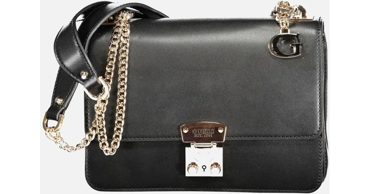 Guess Leather Crossbody Bag With-Tone Hardware in Black | Lyst UK