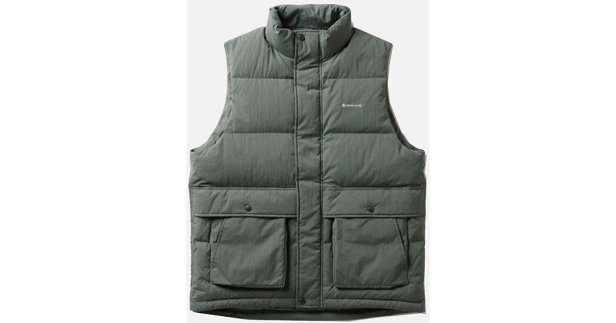 Snow Peak Snow Peak Everyday Down Vest Gilet Charcoal in Green for Men ...
