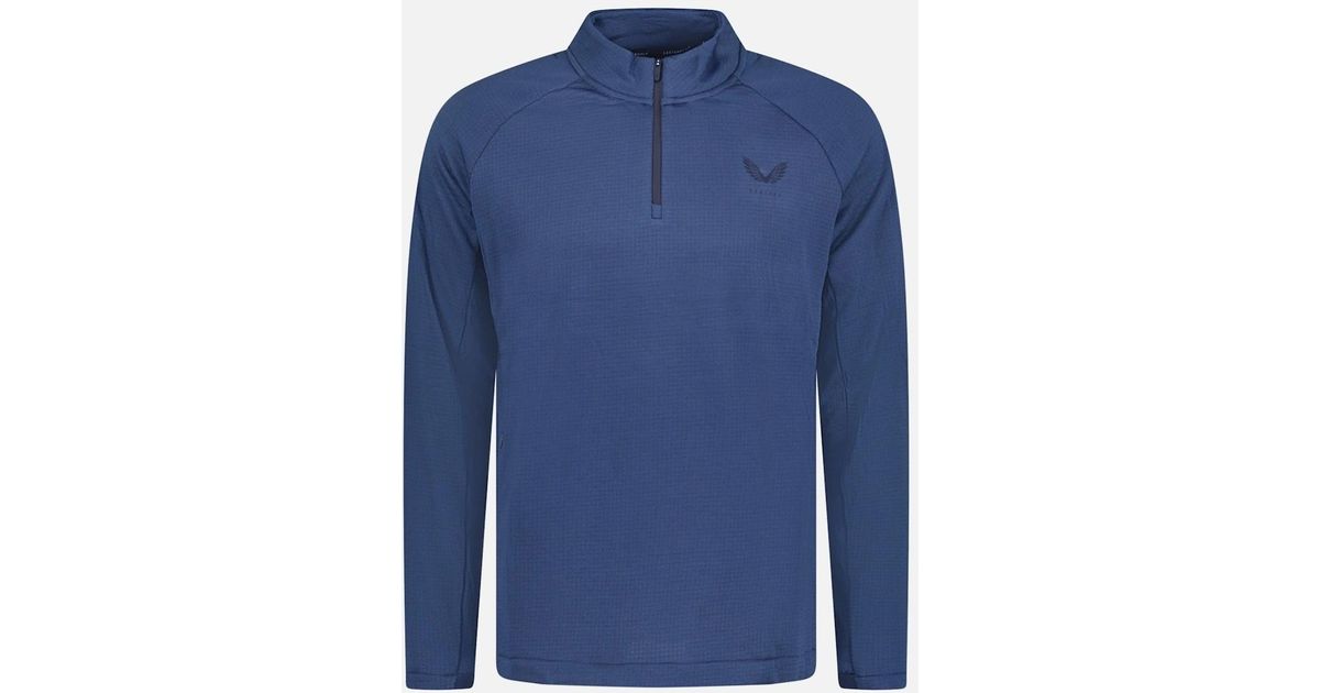 Castore Soft Shell Tech Golf Half Zip Oceana in Blue for Men | Lyst UK