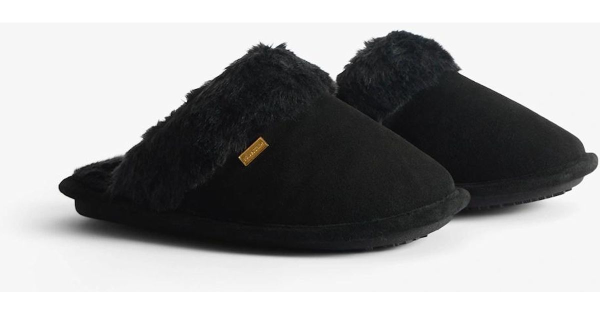 HUNTER Mule Slipper in Black | Lyst UK