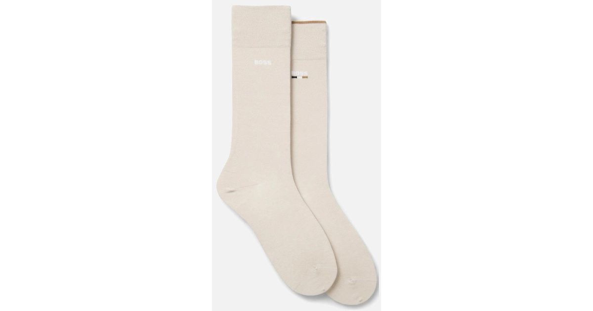 BOSS Boss 2P Rs Iconic Logo Cc Socks 270 L in White for Men | Lyst UK