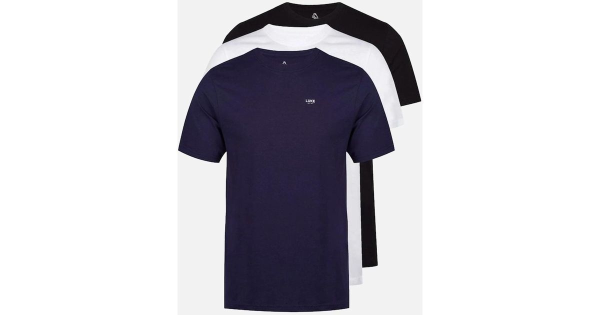 Luke 1977 Luke Magic 3 Pack T Shirts in Blue for Men | Lyst UK