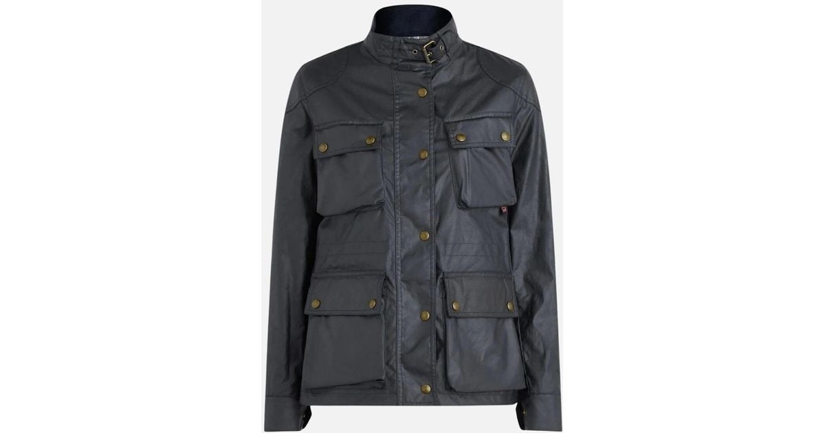 Belstaff Fieldmaster 2.0 Dark Waxed Jacket in Black | Lyst UK