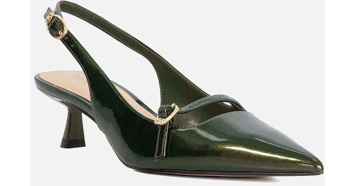 Dune Dune Deserved Pointy Slingback Shoes in Green | Lyst UK