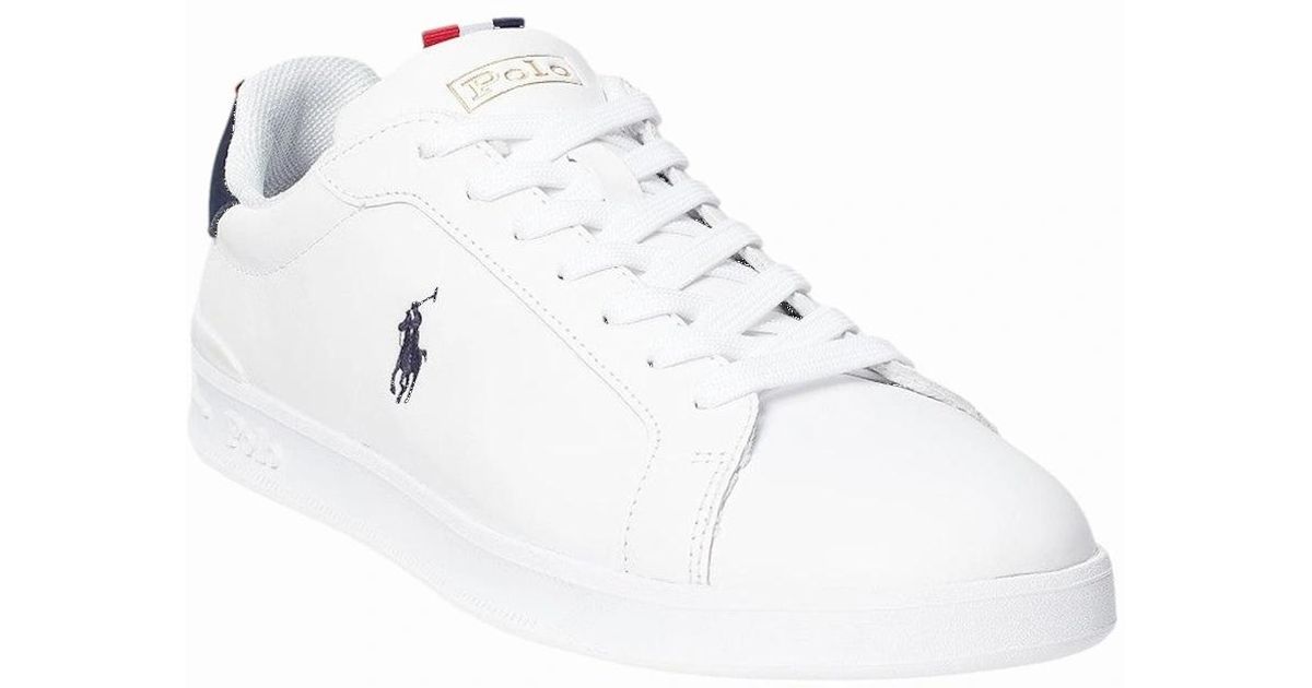 Polo Ralph Lauren Hrt Ct Ii Trainers 003 in White for Men | Lyst UK