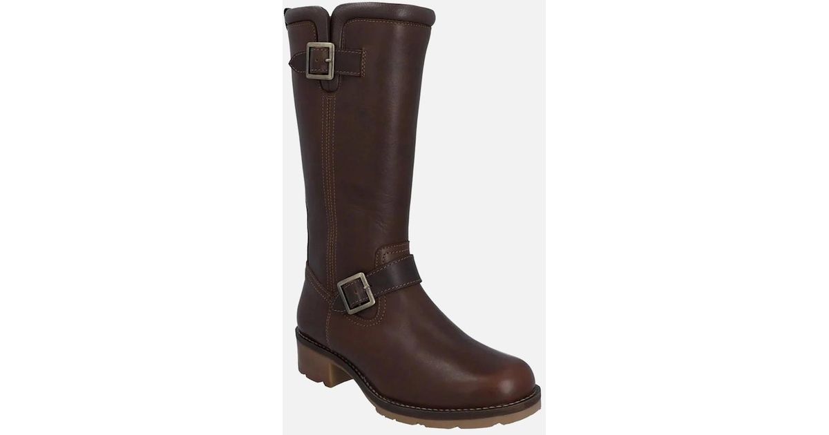 HUNTER Ladies Iona Tall Leather Knee-High Boots in Brown | Lyst UK