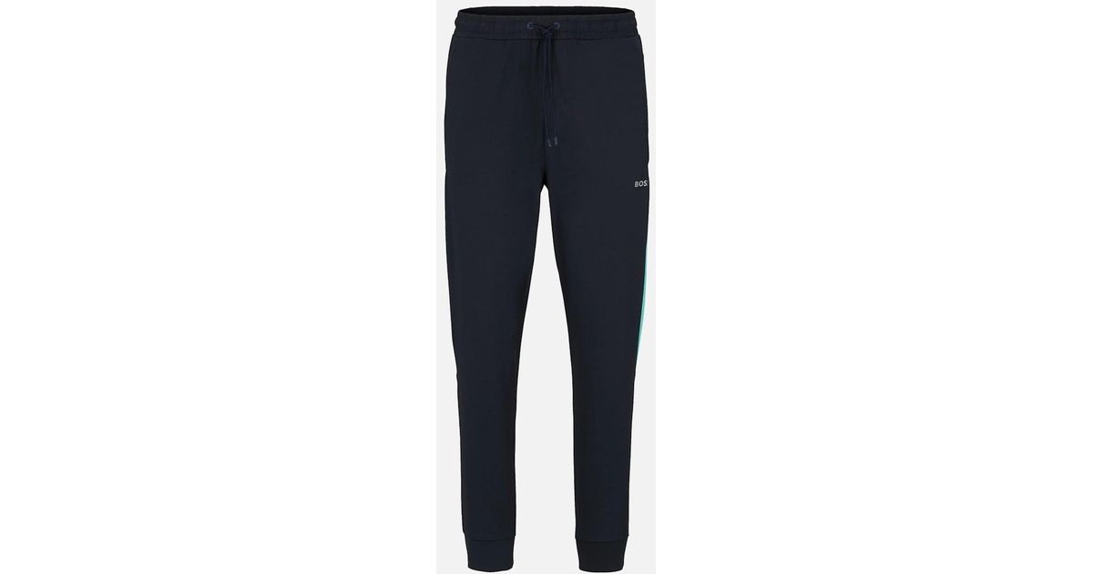 BOSS Dark Hicon Tracksuit Pants With Mesh Inserts in Blue for Men | Lyst UK