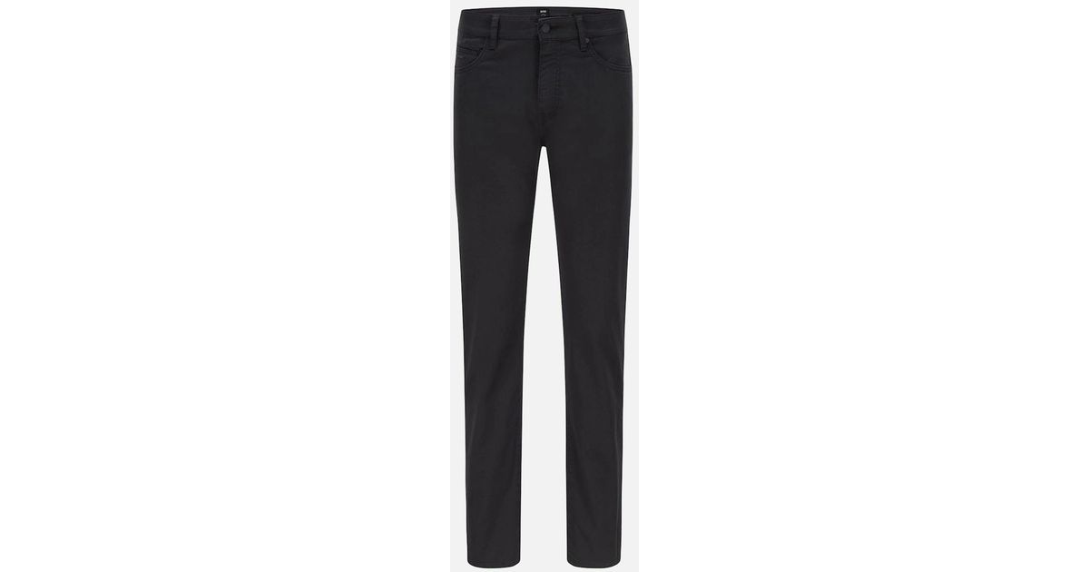 BOSS Keith-1-20 Tapered-Fit Jeans in Black for Men | Lyst UK