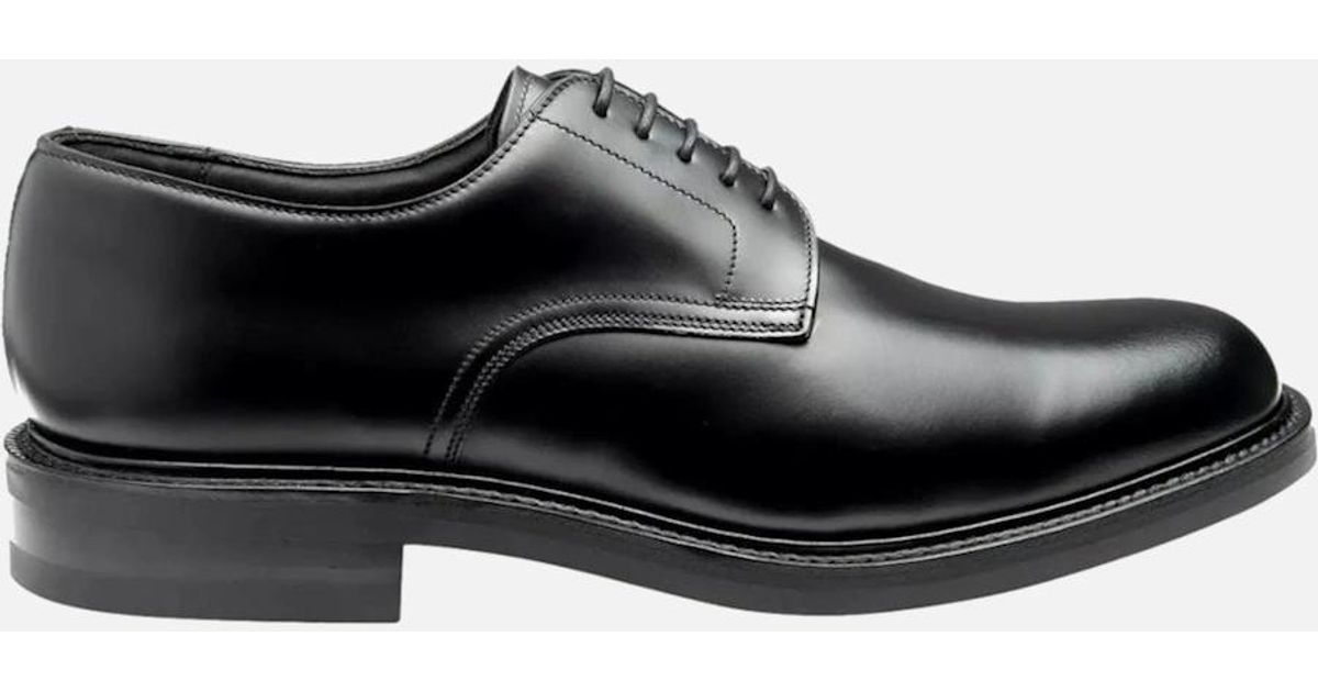 Loake Barbican Derby Shoe in Black for Men | Lyst UK