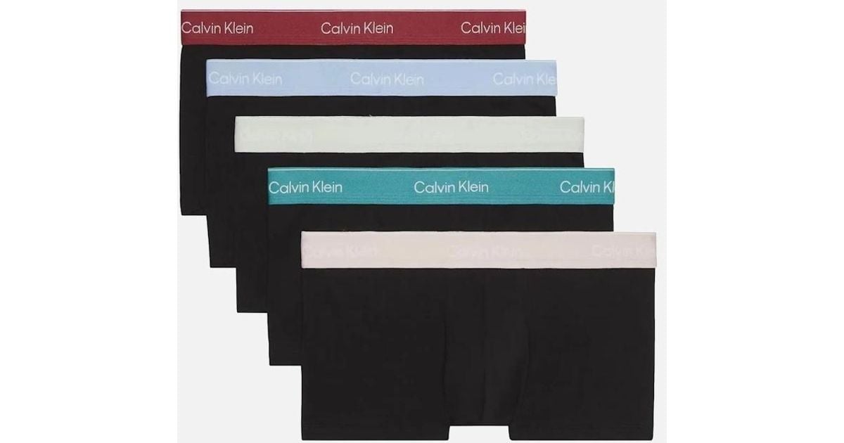 Calvin Klein 5-Pack Icon Cotton Stretch Low-Rise Boxer Trunks, W/ Turf ...