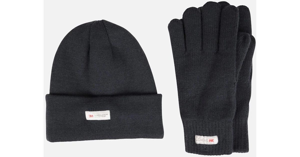 Mountain Warehouse Thinsulate Fleece Beanie & Gloves Set in Blue for ...
