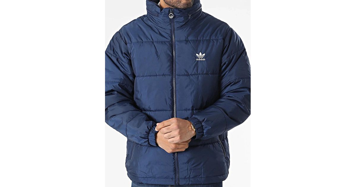 adidas Originals Padded Puffer Jacket in Blue for Men | Lyst UK