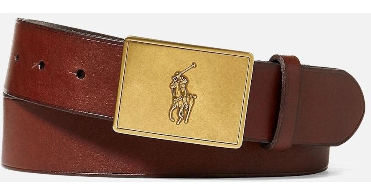 Polo Ralph Lauren Ralph Lauren Pony Plaque Leather Belt in White for ...