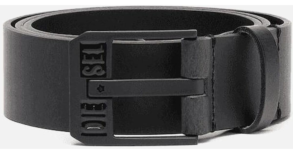 DIESEL Bluestar Leather Belt in Black for Men | Lyst UK