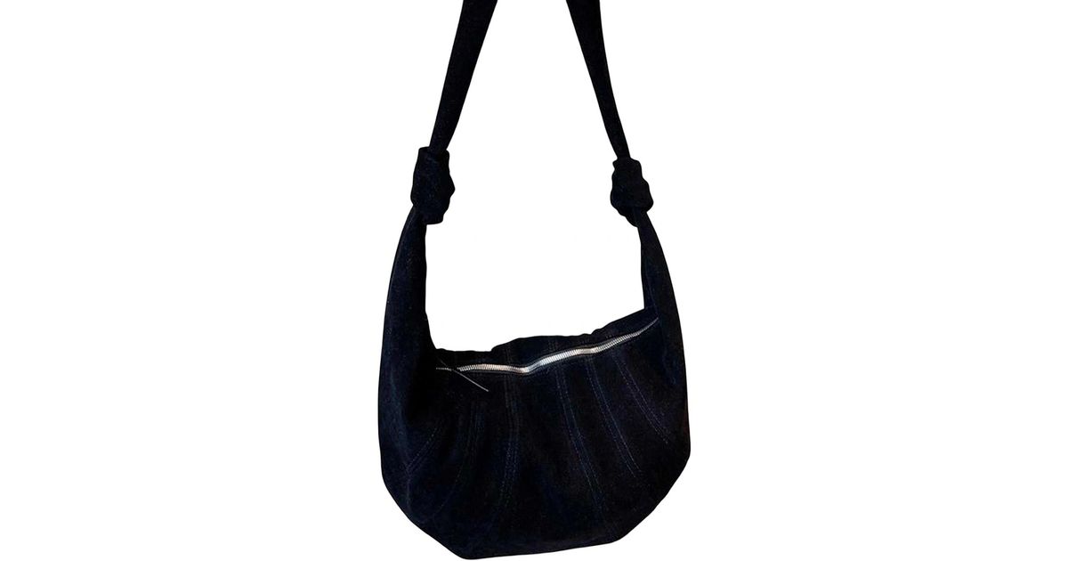 XY London Ladies Claud Crescent Shaped Crossbody Bag in Black | Lyst UK