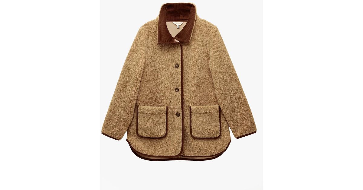 Joules Sadie Longline Longline Fleece Jacket Neutral in Brown | Lyst UK