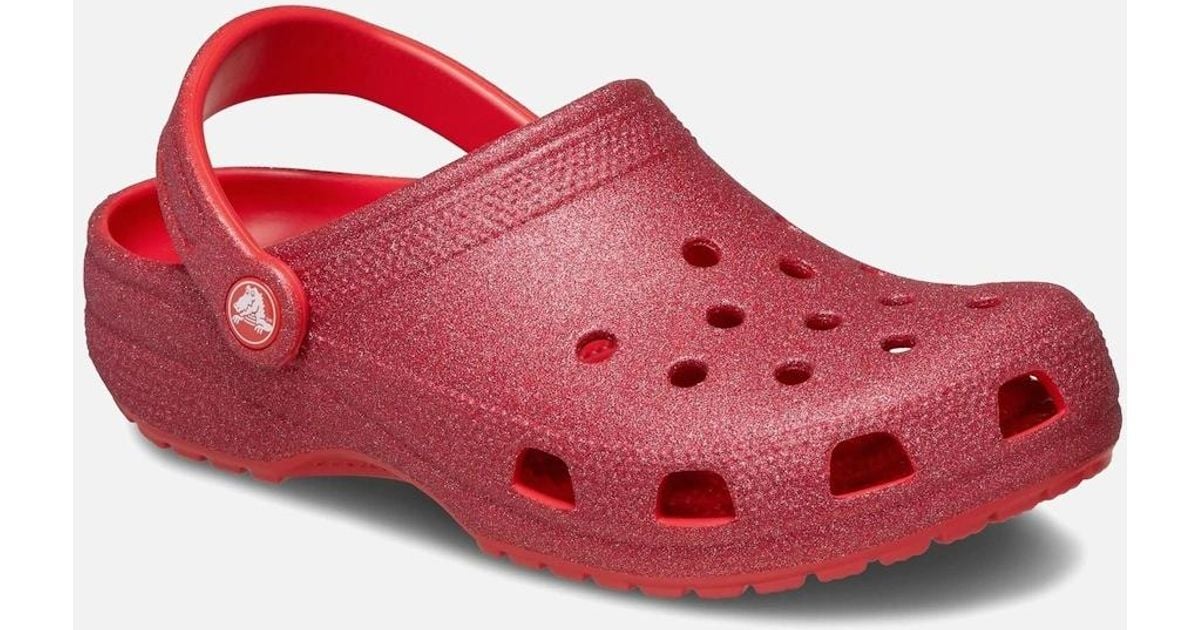 Crocs™ Model Classic Glitter Clog in Red | Lyst UK