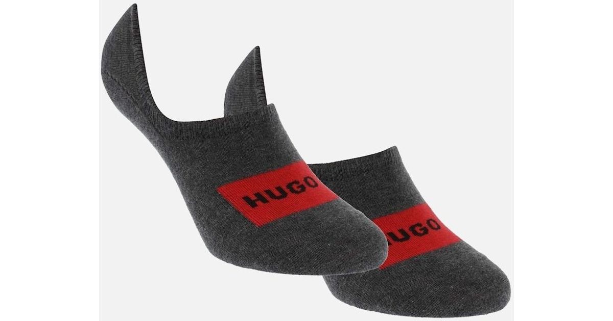 BOSS 2 Pack Of Low Cut Label Socks in White for Men | Lyst UK