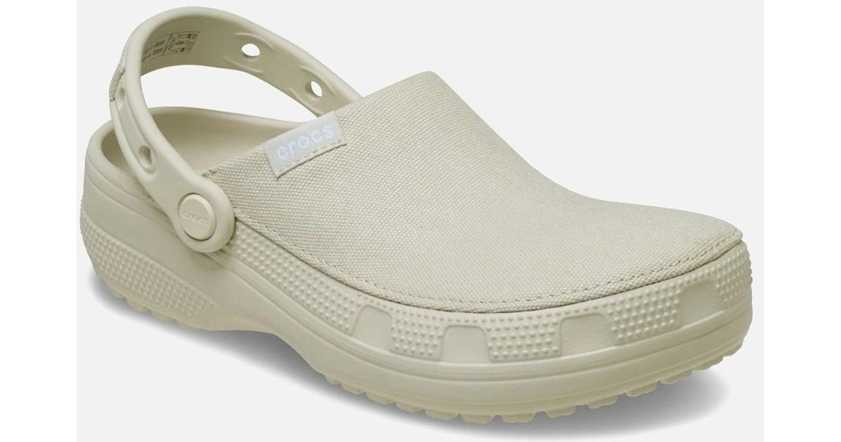 Crocs™ Classic Crafted Cotton Stucco Clogs in White | Lyst UK