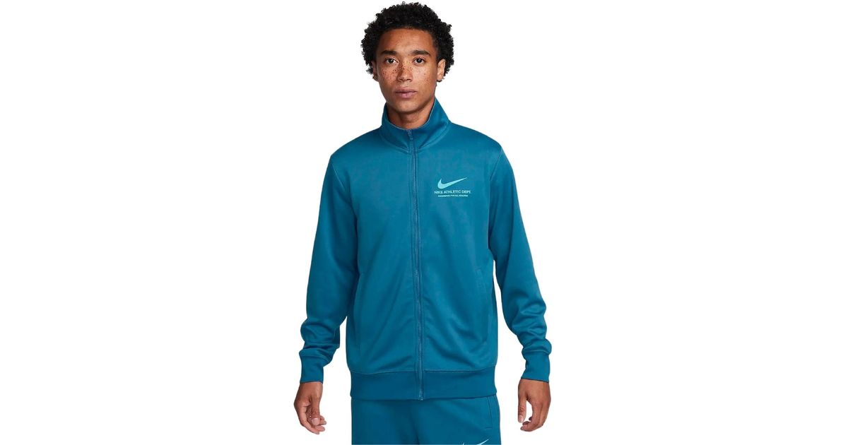 Nike Branding On Back Zip-Up Track Jacket in Blue for Men | Lyst UK