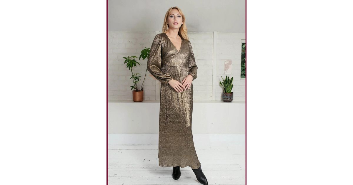 Nooki Design Marina Dress in Metallic | Lyst UK