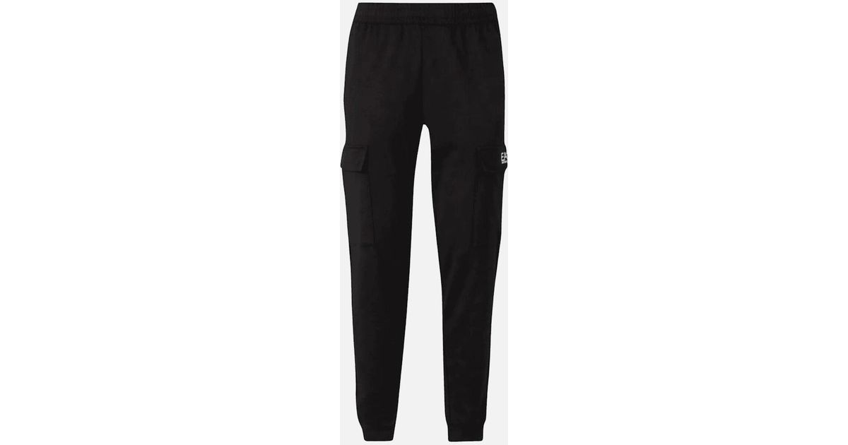 EA7 Cotton Regular Fit Cargo Jogging Pant in Black for Men | Lyst UK