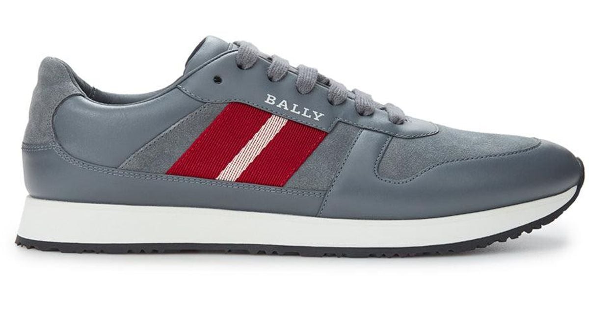 Bally Grey Suede Sprinter Sneakers in White for Men | Lyst