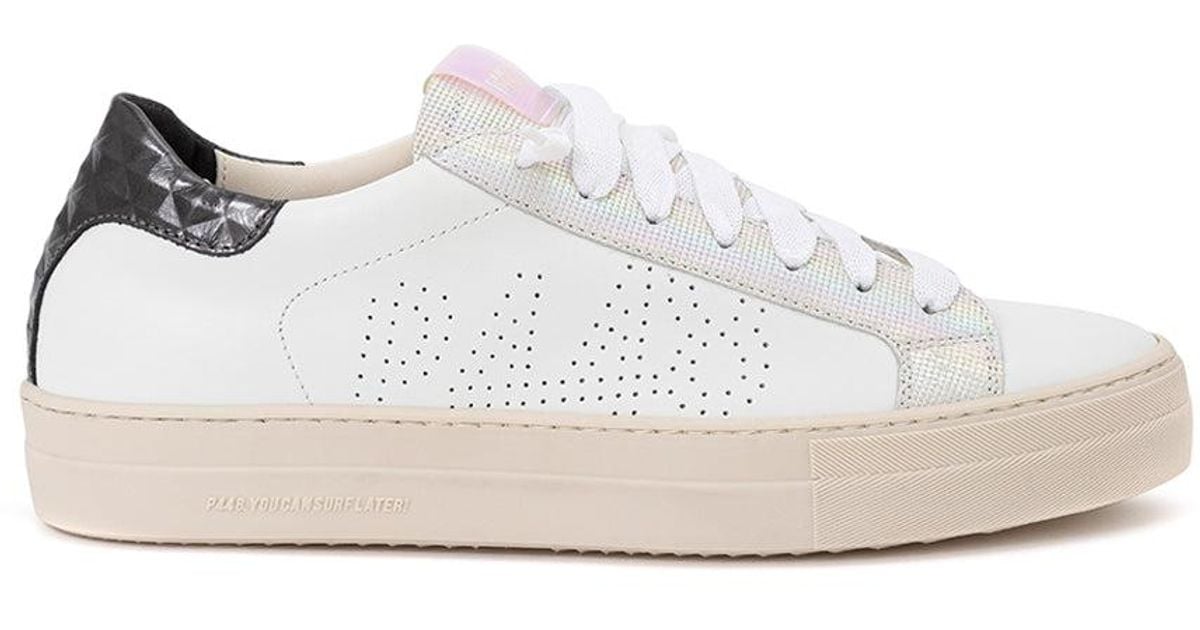 P448 Sleek Leather Sneakers in White | Lyst