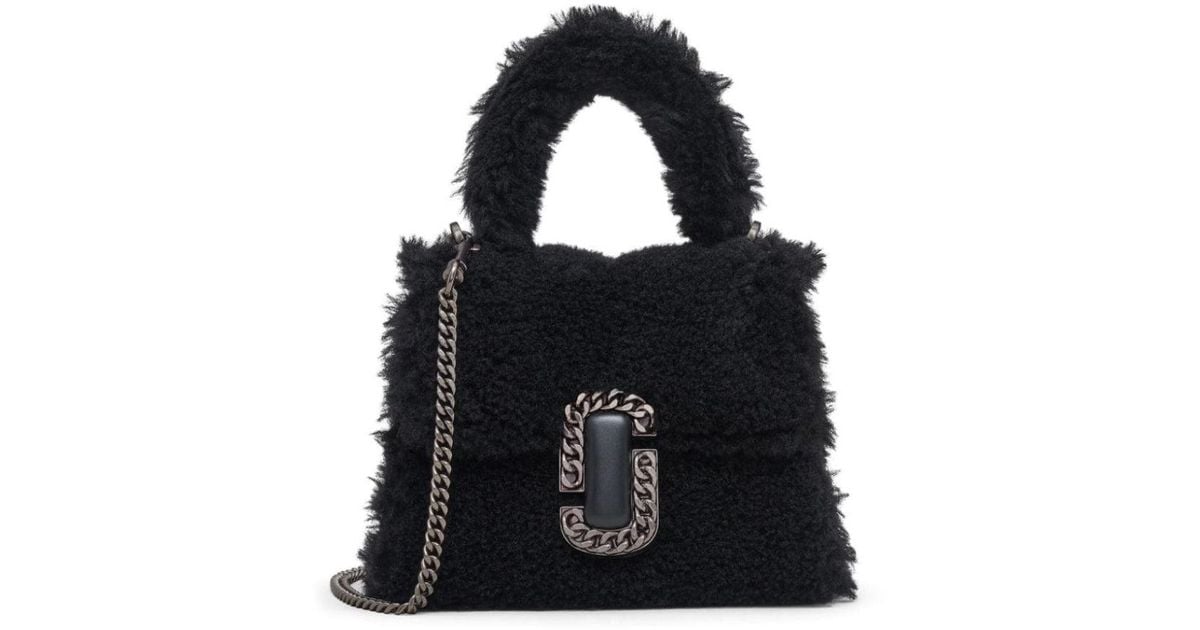 Marc Jacobs The Teddy St Mark Mini Tote Bag in Black | Lyst