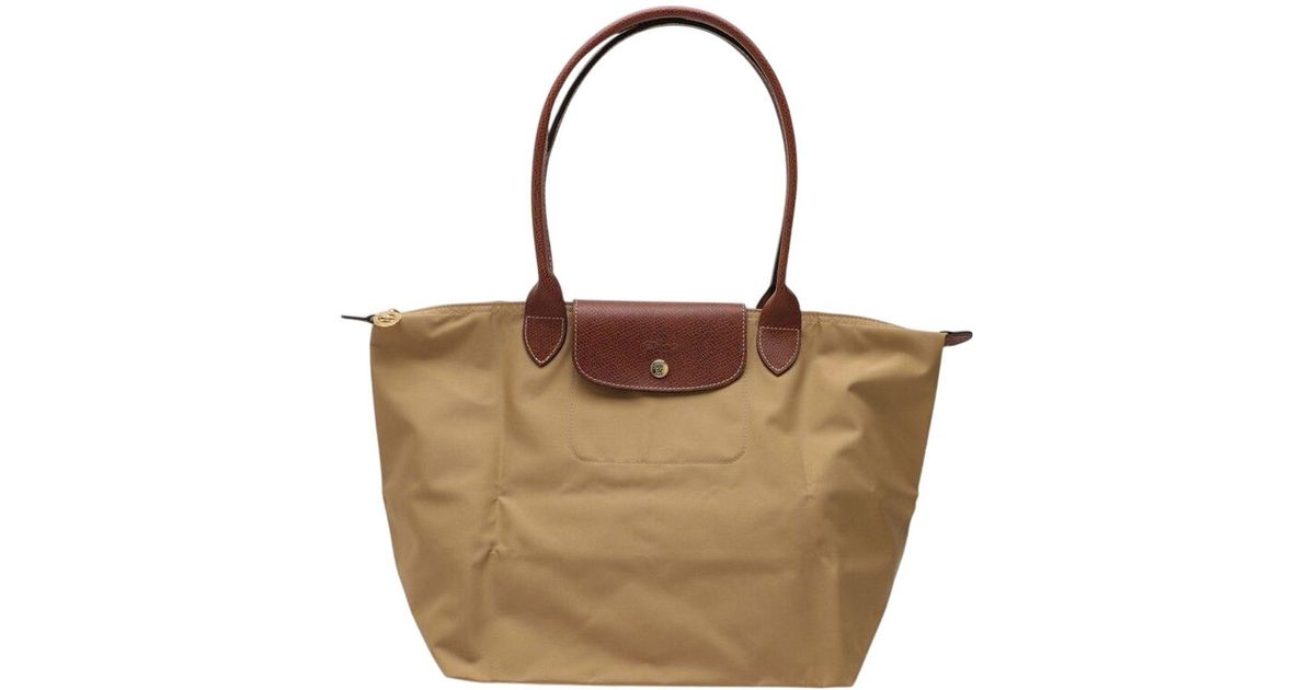 Longchamp Fawn-Coloured Le Pliage Original L Bag in Brown | Lyst