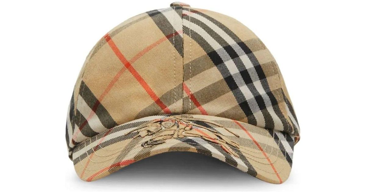 Burberry Mh Alt Fit Chk Bsb Cap for Men | Lyst