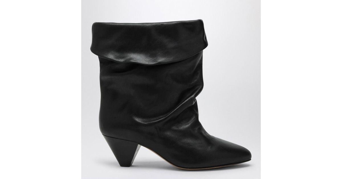 Isabel Marant Leather Ankle Boots in Black for Men | Lyst