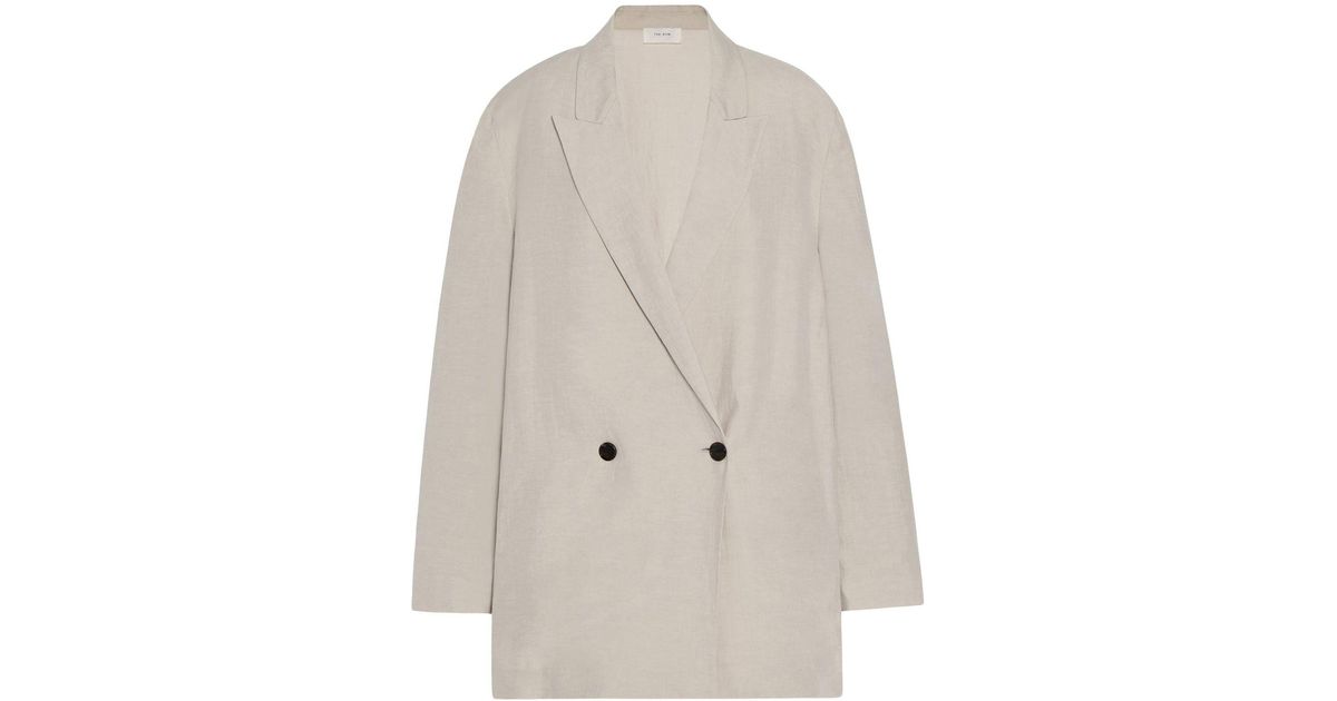The Row Pearl Jacket in Natural | Lyst UK