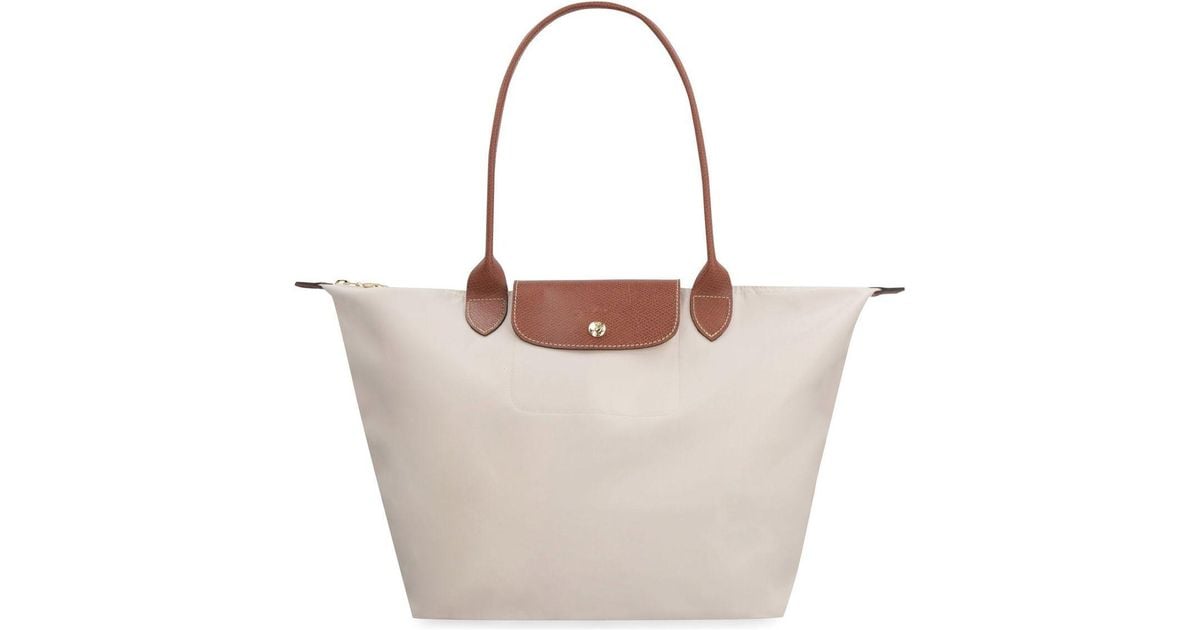Longchamp Le Pliage Original L Tote Bag in White | Lyst