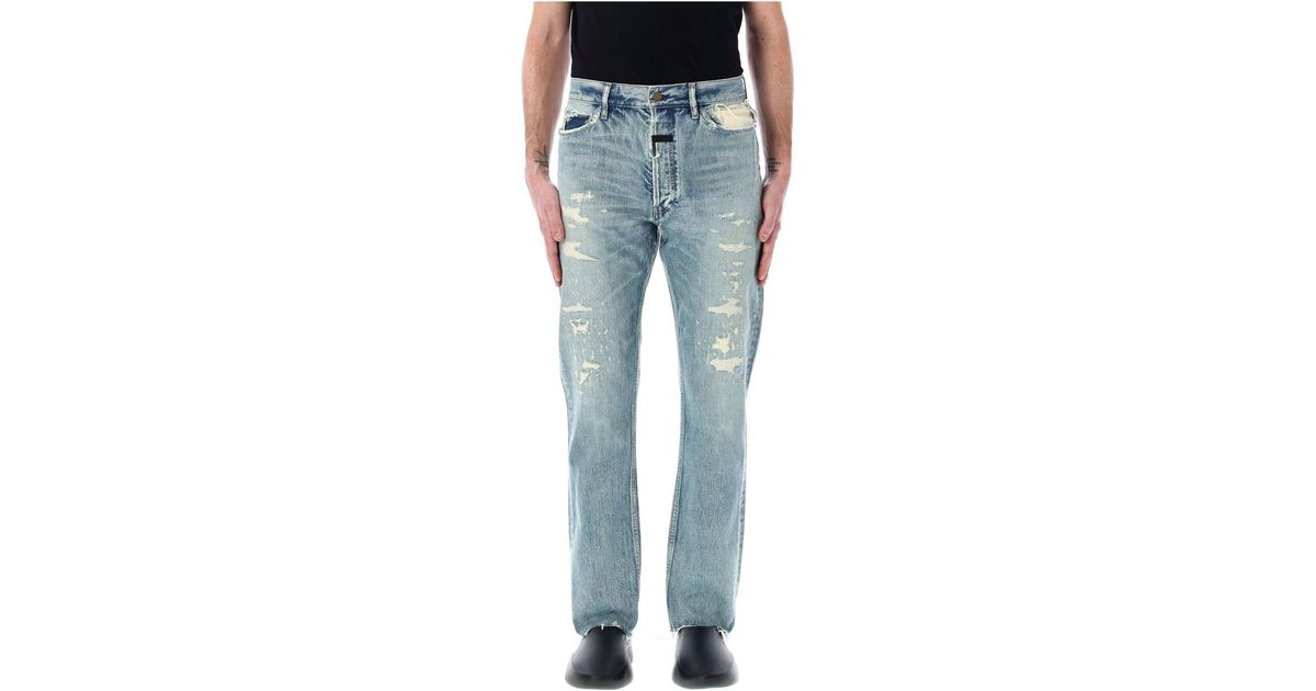 Fear Of God Repaired Classic Jeans in Blue for Men | Lyst