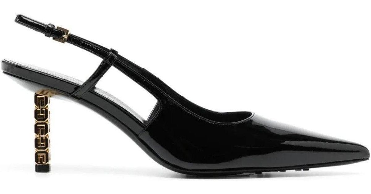 Givenchy G Cube Patent Leather Slingback Pumps in Black | Lyst