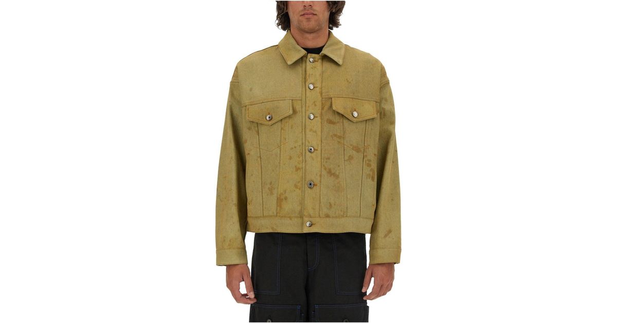 MSGM Jacket Dyed in Green for Men | Lyst