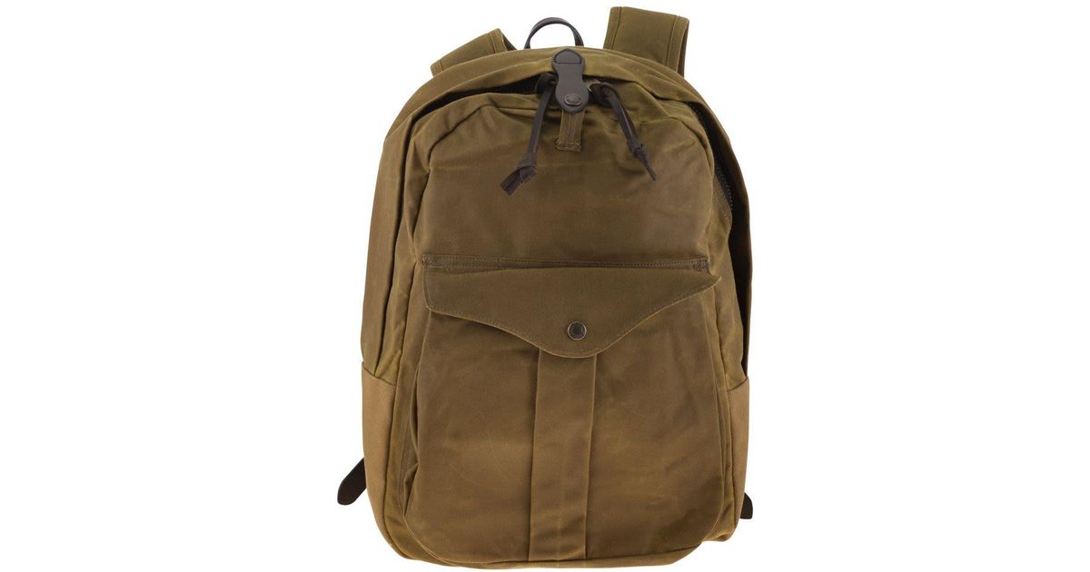 Filson Journeyman Backpack Oil Finish Tin Cloth Tan in Green for Men | Lyst