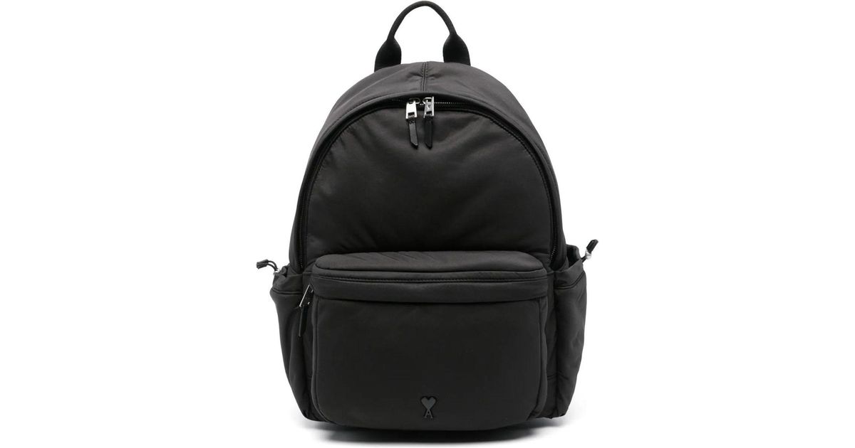 Ami Paris Ami De Coeur Backpack in Black for Men | Lyst