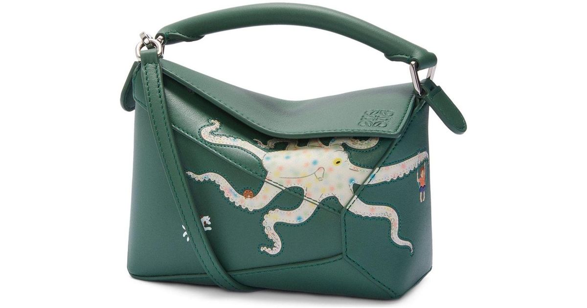 Loewe Mini Puzzle Bag in Green | Lyst