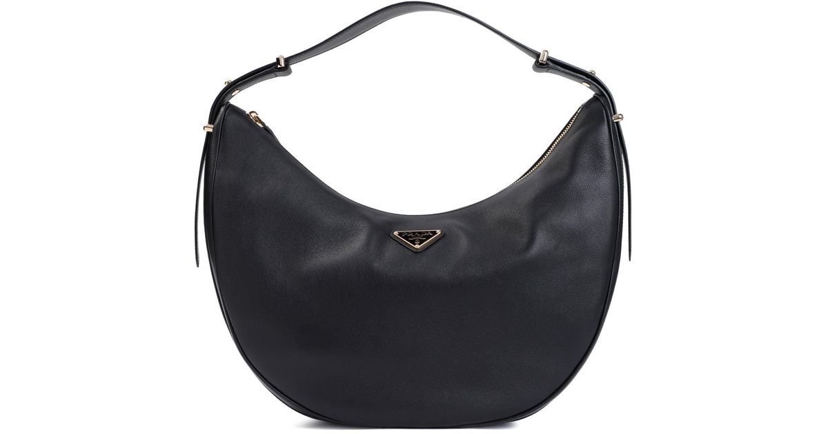 Prada Nappa Calf Leather Shoulder Bag in Blue | Lyst