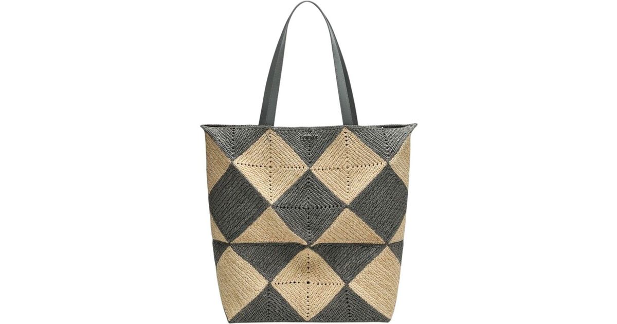 Loewe Puzzle Fold Tote Xl Natural/ Raffia Bag for Men | Lyst