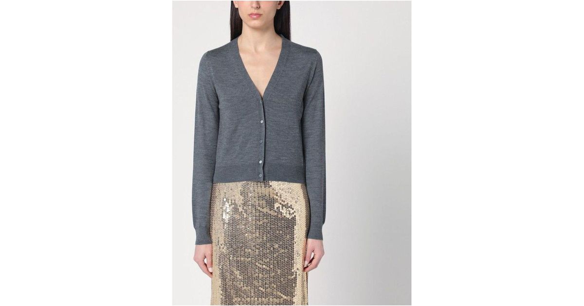 Prada Cardigan in Blue | Lyst