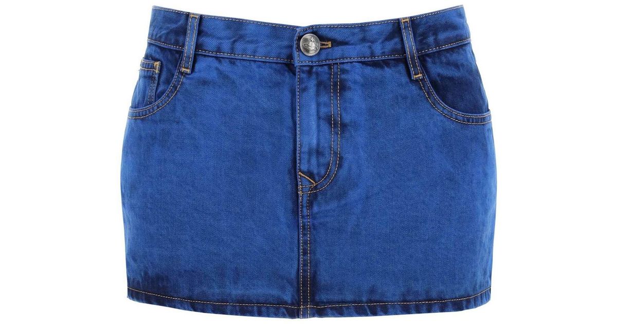 Vivienne Westwood Denim Foam Mini Skirt For in Blue | Lyst