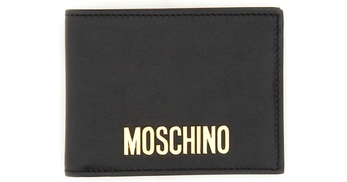Moschino Wallet With Logo in Black for Men | Lyst UK