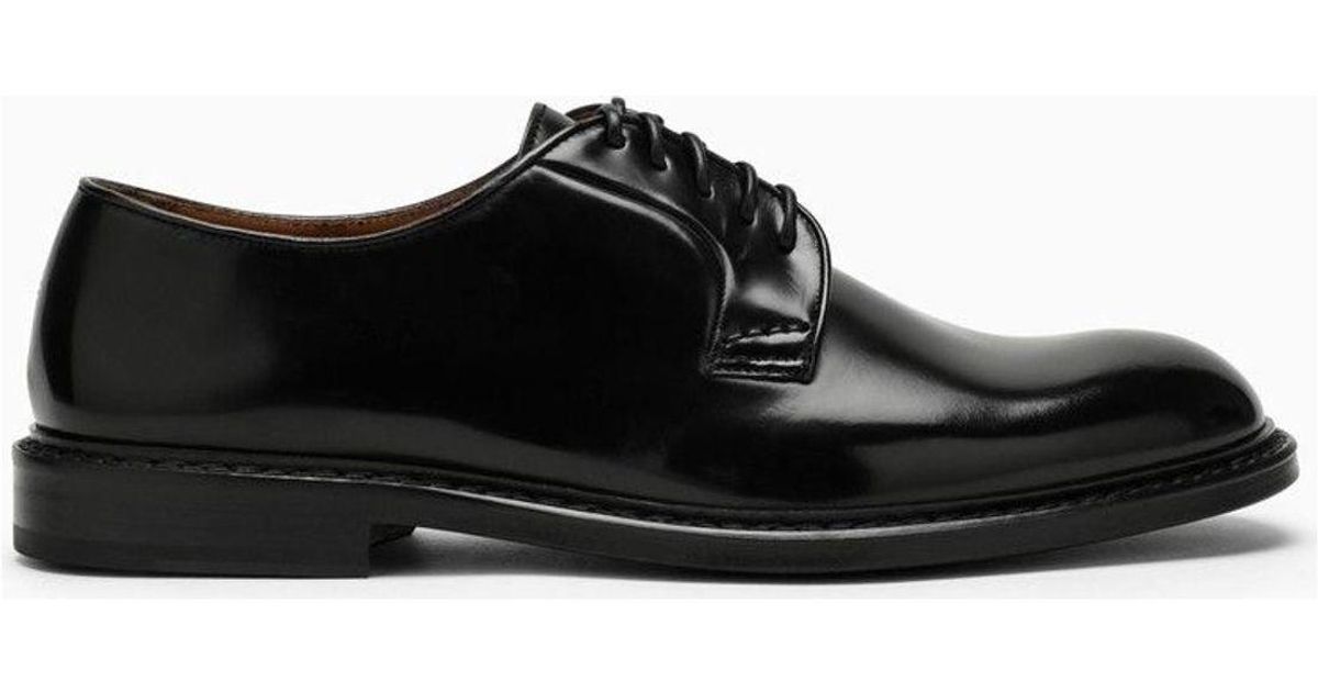 Doucal's Smooth Leather Derby Loafer in Black for Men | Lyst